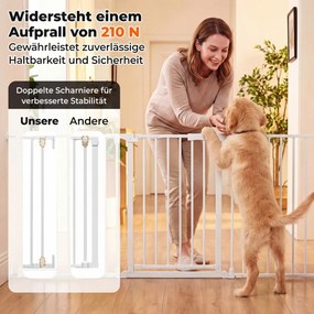 Costway 3 TLG. Baby gate with double locking a two-sided swivel mechanism safety