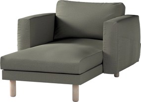 Potah na IKEA Norsborg šezlong s loketními opěrkami barva šedá látka pletený vzor