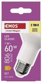 Teplá bílá LED žárovka E27, 7 W – EMOS