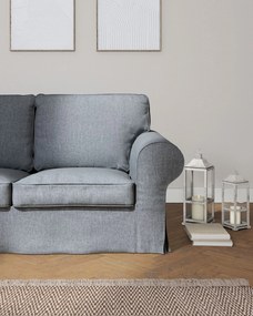 Potah na pohovku IKEA Ektorp 2-místná rozkládací  NOVÝ MODEL 2012 barva šedá látka pletený vzor