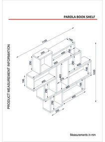 Bílá nástěnná police Parola
