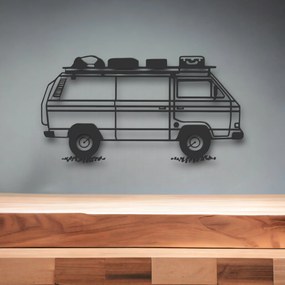 VW T3 - kovový obraz na zeď Velikost: 150cm, Barva: Black
