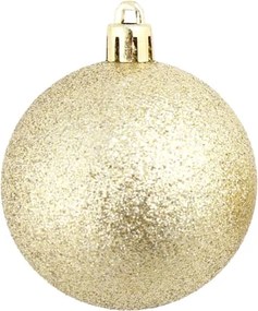 Sada vánočních baněk 100 kusů 3/4/6 cm zlatá 245708