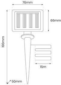Solární LED světelný řetěz Micro, 15m