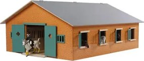 KIDS GLOBE Stáj pro koně 1:24 se 7 boxy / Dřevěná stavebnice / od 3 le