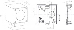IMPR 730328 Venkovní nástěnné svítidlo Cubodo antracit 144lm 6W 3000K - DEKOLIGHT