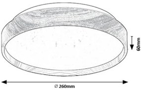 Rabalux 71143 - LED Stropní svítidlo LEANA LED/12W/230V 3000K pr. 26 cm