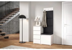 Eka Předsíňová stěna s čalouněnými panely Trinity 36 - Bílá / Černá 2316