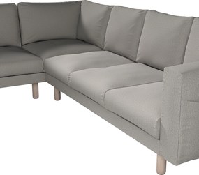 Potah na pohovku IKEA Norsborg rohová 5-místná barva šedá látka pletený vzor