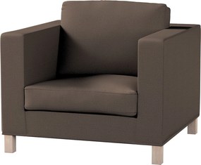 Potah na křesko IKEA Karlanda, krátký barva hnědá látka pletený vzor