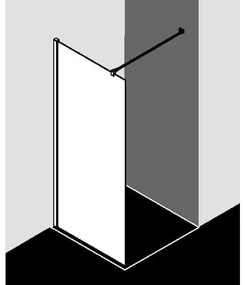 Kermi Cada XS Walk-in stěna 75 cm, bílá CKTWF075202PK