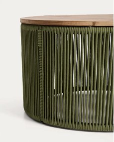 Kulatý zahradní konferenční stolek s deskou z akácie ø 60 cm Dandara – Kave Home