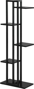 Outsunny 5-patrový stojan na květiny z MDF a oceli, 40x22x113 cm, černý | Aosom