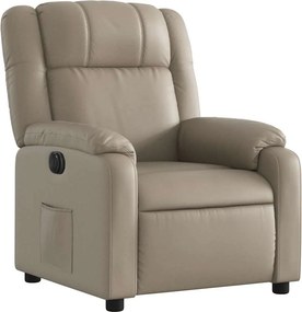 Elektrické polohovací křeslo cappuccino umělá kůže 3205142