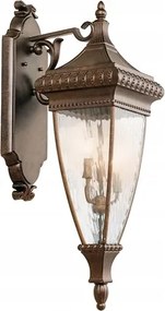 Nástěnná lampa na balkon KL-VENETIAN2-M Kichler IP44 retro hnědá