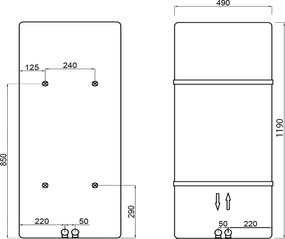 Sapho Sapho, TABELLA topné těleso 490/1190, bílá mat, MI1149