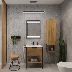 A-Interiéry Koupelnová skříňka s keramickým umyvadlem Kubik OC 60 - KUBIK-OC-60