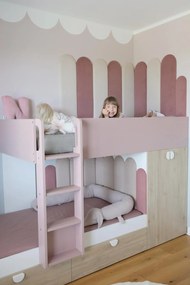 Aldo Patrová postel Flip - světlý dub, pink