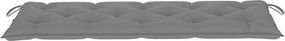 Lavice Spiga s šedou poduškou - 150 cm | masivní teak