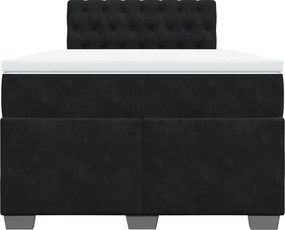 Box spring postel s matrací černá 120 x 200 cm samet 3286290