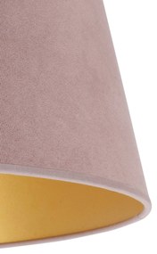 Stínidlo na lampu Cone výška 25,5 cm, růžová/zlatá