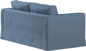Potah na pohovku IKEA  Karlstad 2-místná , nerozkládací, dlouhý barva modrá látka pletený vzor