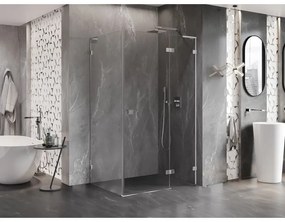 Mexen Lunar, L pravý výklopný sprchový kout 85 x 70 cm, 8mm čiré sklo, chromový profil, 834L-085-070-01-00-P