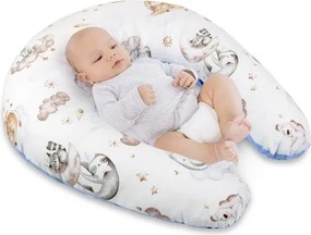 Bellatex Povlak na kojicí polštář na zip po obvodu 180 cm Zvířátko na obláčku