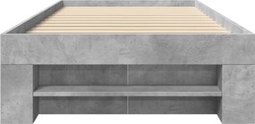 Rám postele betonově šedý 75 x 190 cm kompozitní dřevo 3295530