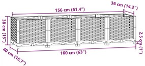 vidaXL Marketos Vyvýšený záhon 160 x 40 x 38 cm polypropylen