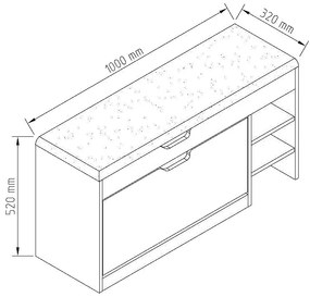 Casarredo Botník RAYES bílá