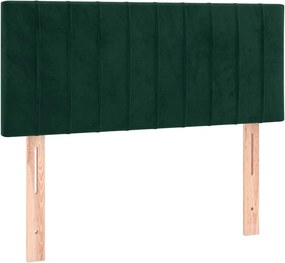 Box spring postel s matrací tmavě zelená 120x190 cm samet 3269852