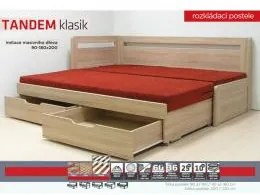 BMB ROZKLÁDACÍ POSTEL TANDEM KLASIK OBLÁ 90/180x200cm