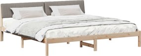 Rám postele Hnědá a taupe 200 x 200 cm Masivní borovicové dřevo 3394351
