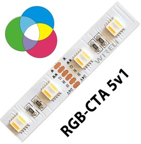 RGB-CTA LED pásek 5050  60 WIRELI 24W 1A 24V
