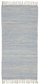 Ib Laursen Bavlněný běhoun na podlahu Light Blue 60 x 120 cm, modrá barva, textil