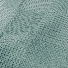 Ervi 100% Bavlněný multifunkční deka-přehoz na postel Waffle - akvamarín