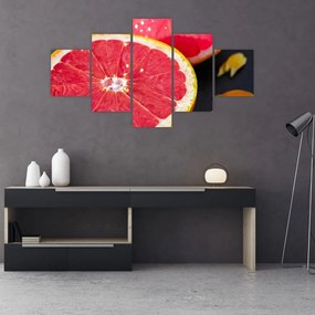 Obraz rozkrojených grapefruitů (125x70 cm)