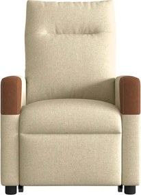 Zvedací polohovací křeslo krémové textil 3324010