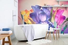 Samolepící tapeta květinová fantazie - 300x200 cm