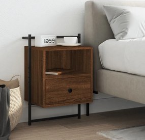 vidaXL Noční stolek nástěnný 40x30x61 cm kompozitní dřevo [833441] Barva: šedá sonoma