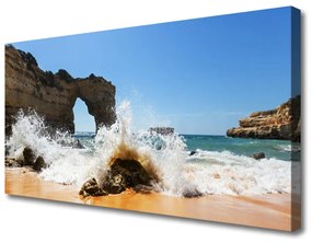 Obraz na plátně Pláž Moře Vlny Krajina 125x50 cm
