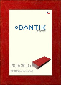 DANTIK rámeček 20x30 | RETRO červená (Sklo Čiré)