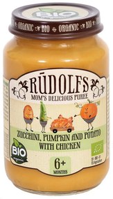 Rudolfs BIO Cuketa, dýně, brambory s kuřecím masem 190 g