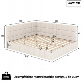 Rozkládací pohovka 160*200, s roštem, čalouněná, multifunkční