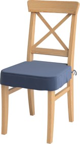 Sedák na židli IKEA Ingolf barva tmavě modrá látka sametová