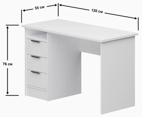 Psací stůl / PC stůl white