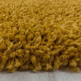 Vopi | Kusový koberec Sydney shaggy 3000 gold - Kruh průměr 200 cm