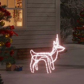 vidaXL Vánoční sob s teplými bílými LED 60 x 30 x 60 cm [343299]