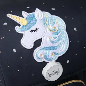 BAAGL Školní aktovka Ergo Unicorn Gold